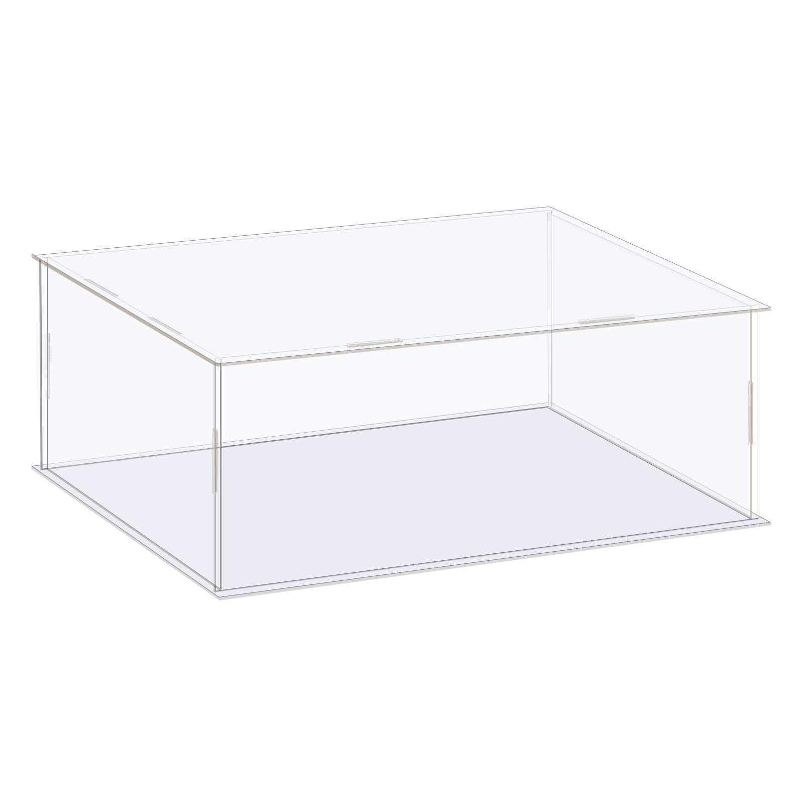 Uxcell Display Case Box Acrylic Box Transparent Dustproof Protection ...