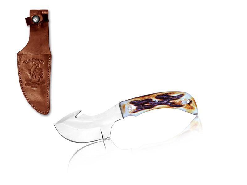 New Fixed Blade Hunting Knife w Sheath & Bone Handle - Walmart.com