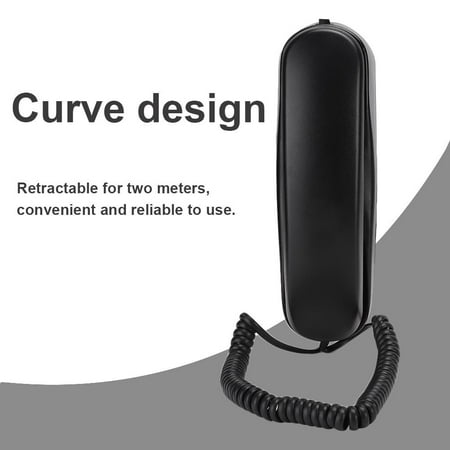 Wchiuoe Mini Phone Desktop Corded Fixed Phone Landline Telephone Wired Wall Mountable Telephone ...
