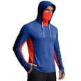 Inglocry UPF 50 Long Sleeve Men Fishing Hoodie with Face Mask Sun ...