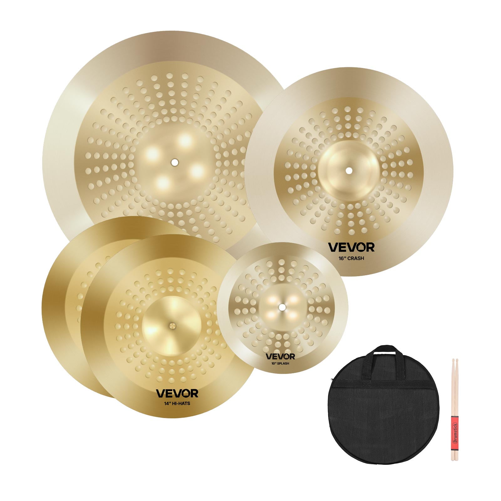Click here for Vevor Cymbal Pack 4 Pieces Cymbals Drum Set 10 14... prices