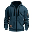 Danhjin Men's Solid Color Hoodies Full Zipper Jackets Long Sleeve ...