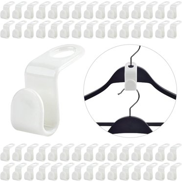 200Pcs Multicolor Plastic Hanger Connector Hooks, Space-Saving Closet ...