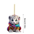 TIELUTT Cute Leopard Baby Christmas Tree Charm Leopard Baby Car ...