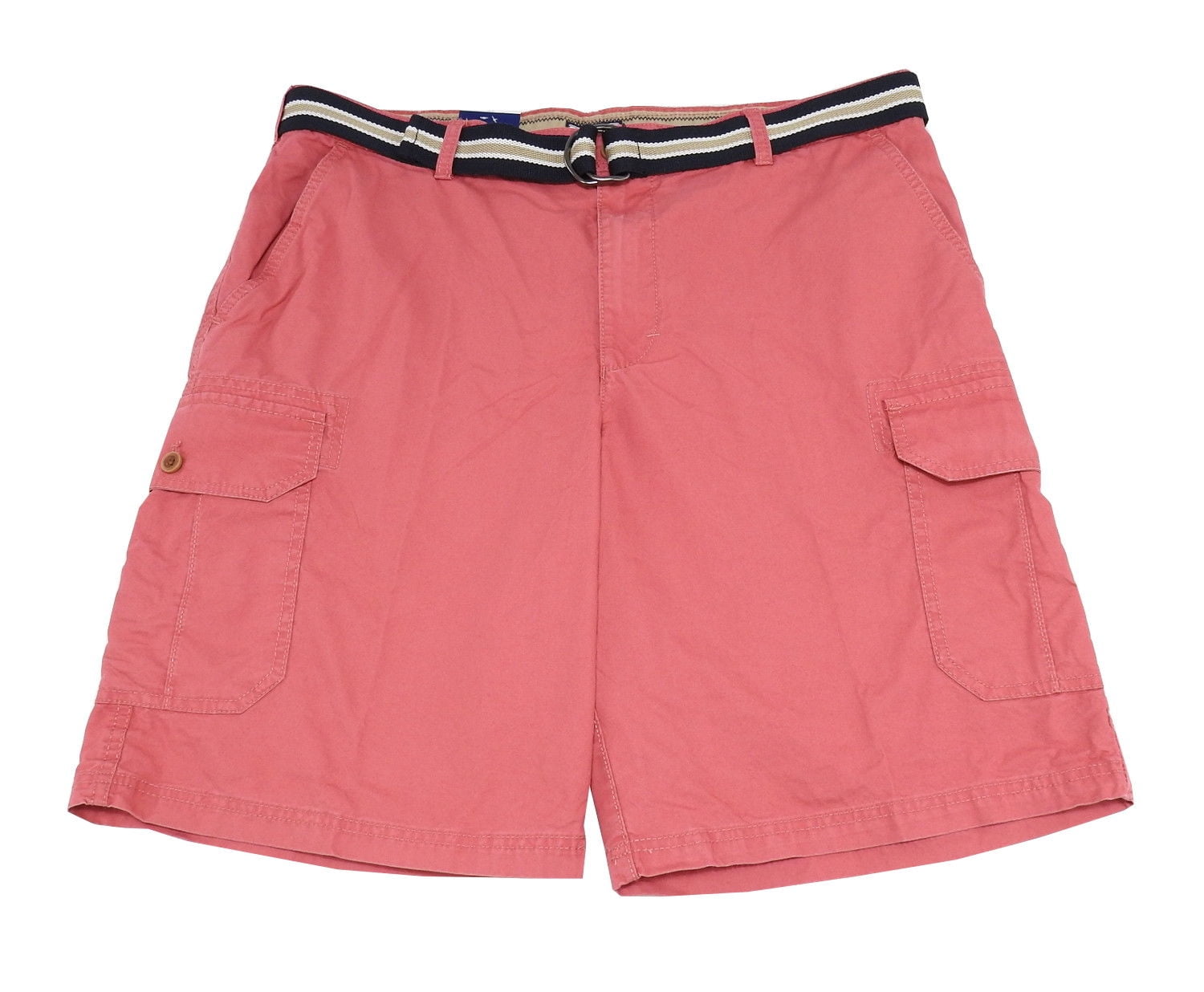 IZOD Mens Size 34 Belted Saltwater Cargo Short, Saltwater Red - Walmart.com