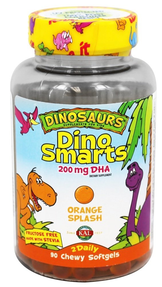 Kal - Dinosaurs Dino Smarts DHA Orange Splash - 90 Chewable Softgels ...