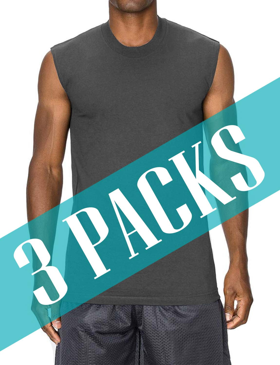 J. METHOD Men's Premium Basic Casual Muscle Tank Top Sleeveless ...