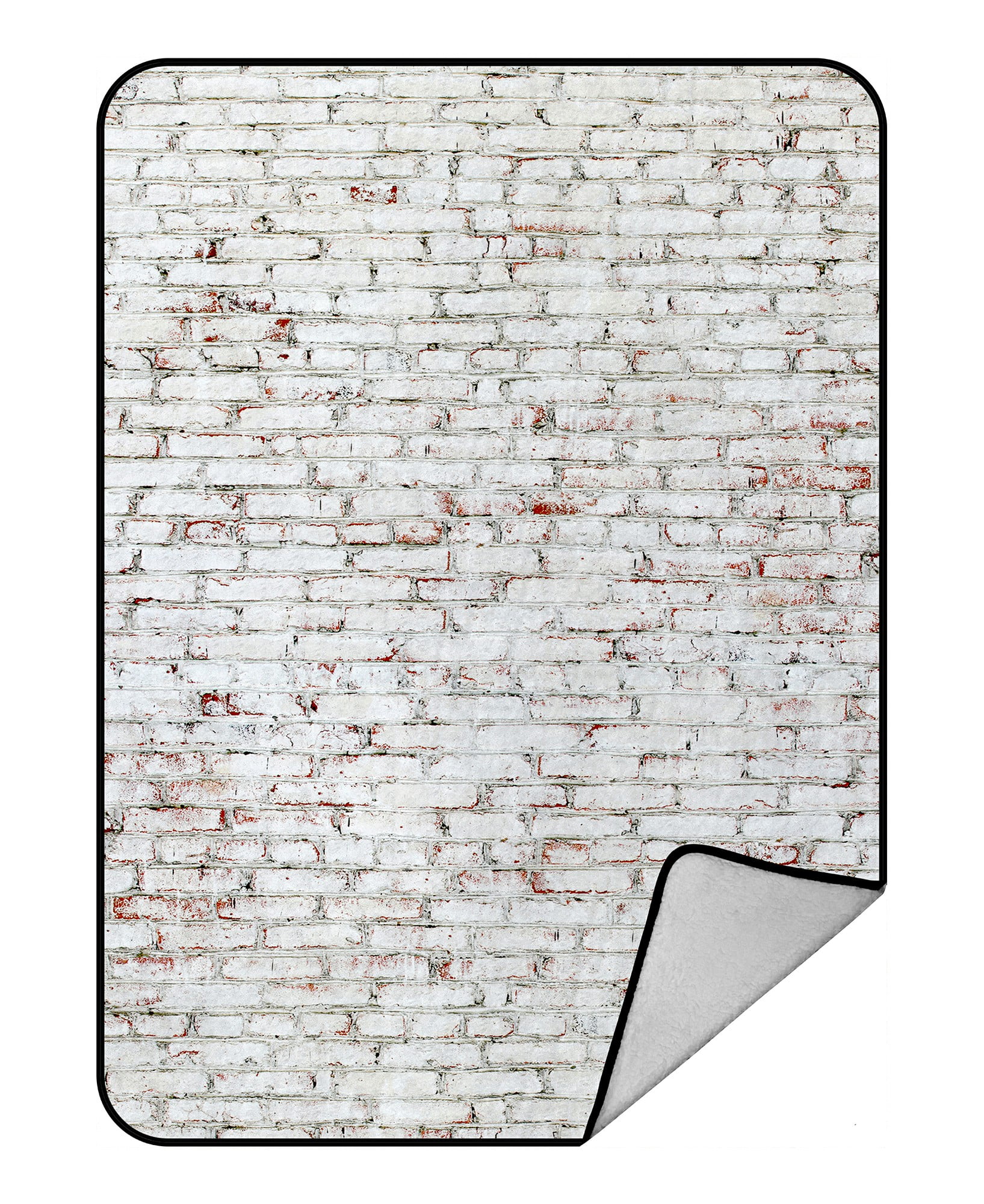 ECZJNT Old brick wall with white and red bricks Throw Blanket Fleece ...