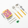 Outlery Kids Lunch Set | Fun Utensils | Yellow | Steel & Easy Clean ...