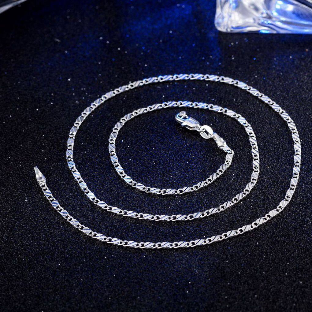 Click here for Mmirethe Women Girl Flat Link Curb Chain 18k Gold... prices