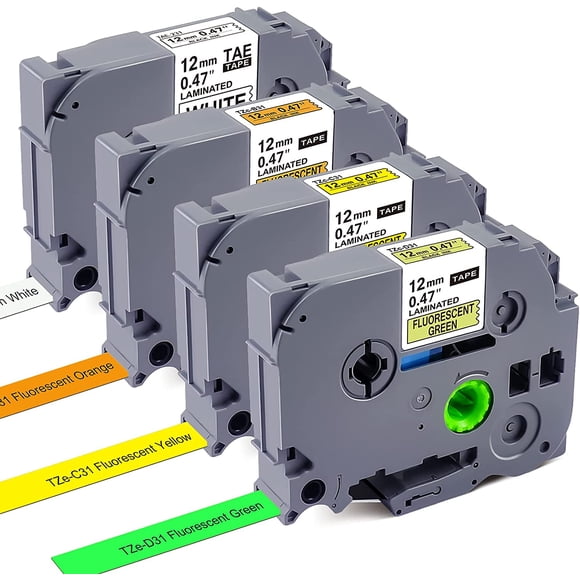 12mm 47 Laminated White Tz Tape