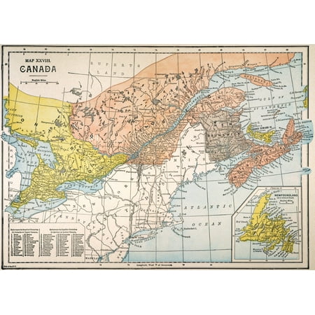 Map: Eastern Canada. /Nmap Of The Eastern Provinces Of Canada ...