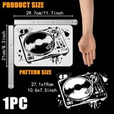 Record Player Painting Stencil 8.3x11.7inch Reusable Graffiti Turntable ...