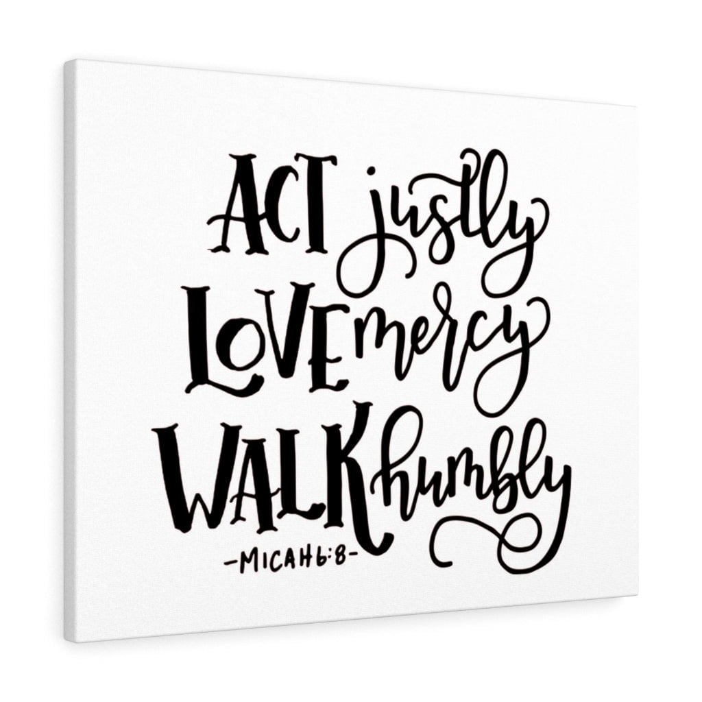 Scripture Walls Act Justly Love Mercy Walk Humbly Micah 6:8 Bible Verse ...