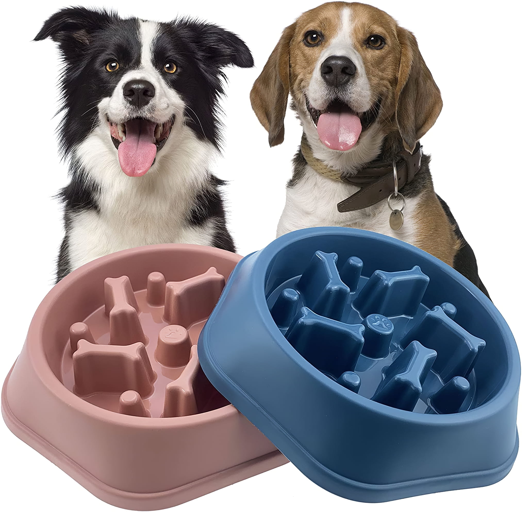 Slow Feeder Dog Bowl Agooga Anti Gulping Healthy Eating Interactive ...