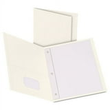Oxford Twin Pocket 3-hole Fastener Folders, White, 25 / Box (Quantity ...