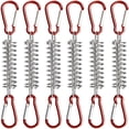6Pcs Tent Spring Fixed Buckle and 12 pcs Hook Set Wind Rope Buckle ...