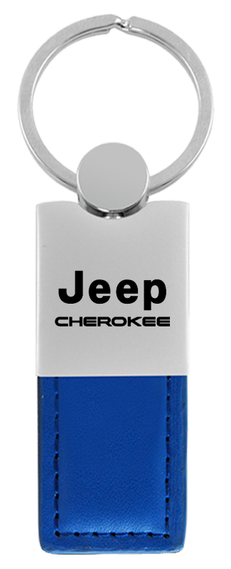 Jeep Cherokee Duo Rectangular Leather Key Chain (Blue) - Walmart.com