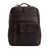 VELEZ Dark Brown Top Grain Leather Backpack for Men Daypack Vintage ...