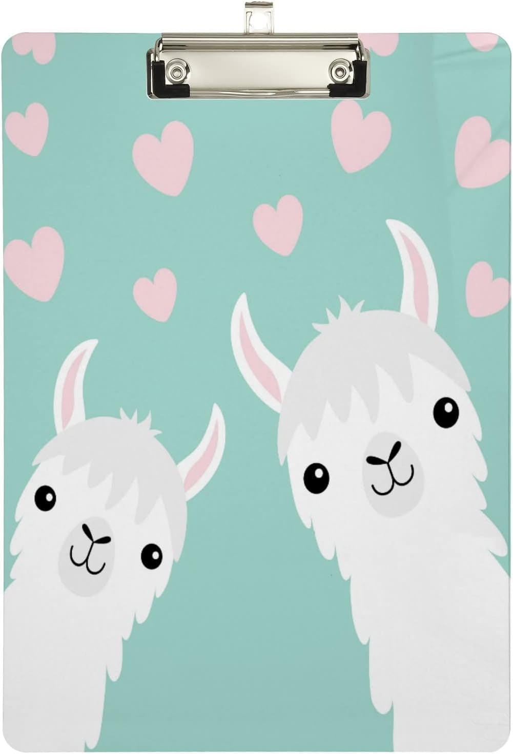 FMSHPON Llama Alpaca Hearts Clipboard Hardboard Wood Nursing Clip Board ...