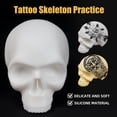 Slccxzc Tattoo Silicone Practice Skull Models 3D Head Blank Tattoo ...