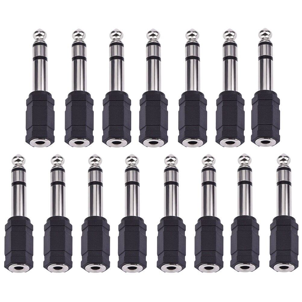 15pcs 6.5mm To 3.5mm Jack Audio Sound Mixer Microphone Connector ...