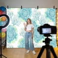 12x8ft Photo Backdrop, Turquoise Sea Urchins Soft Polyester Backdrop ...