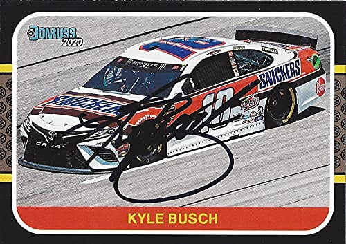 AUTOGRAPHED Kyle Busch 2020 Panini Donruss DARLINGTON THROWBACK (#18 ...
