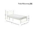 Free Shipping! OakvillePark Twin Metal Platform Bed, White, Scroll ...