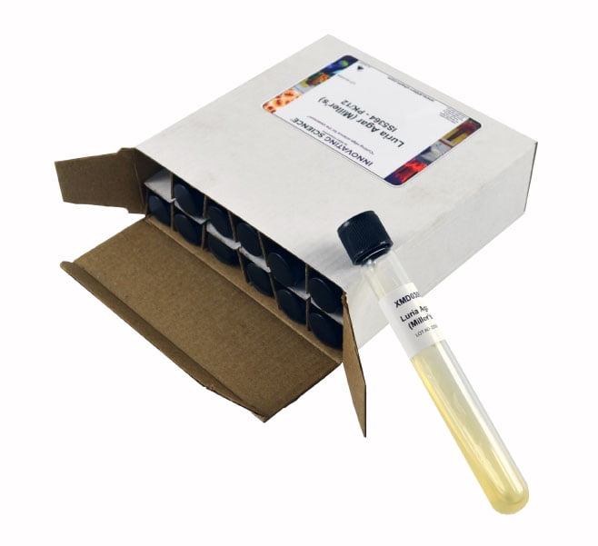 Luria (LB, Miller's) Agar Slant Tubes, Pack of 12 - Sterile ...