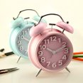 BESTYASH Ticking Alarm Clock for Bedroom Round Loud Alarm Pink 1Set ...