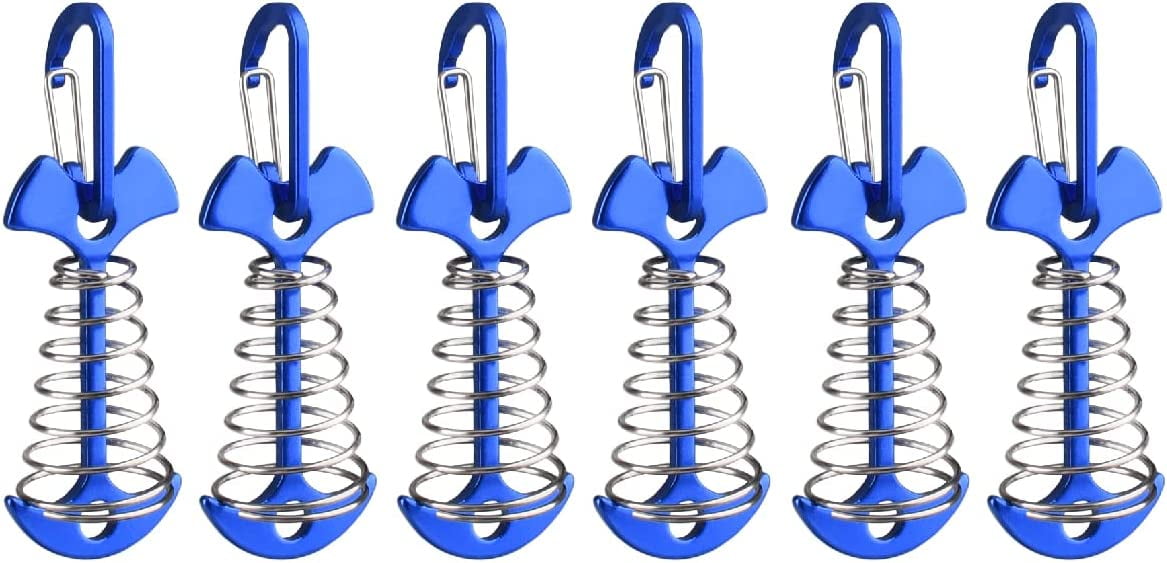 Fishbone Tent Stakes Pegs Tent Stakes with Carabiner Clips Spring ...