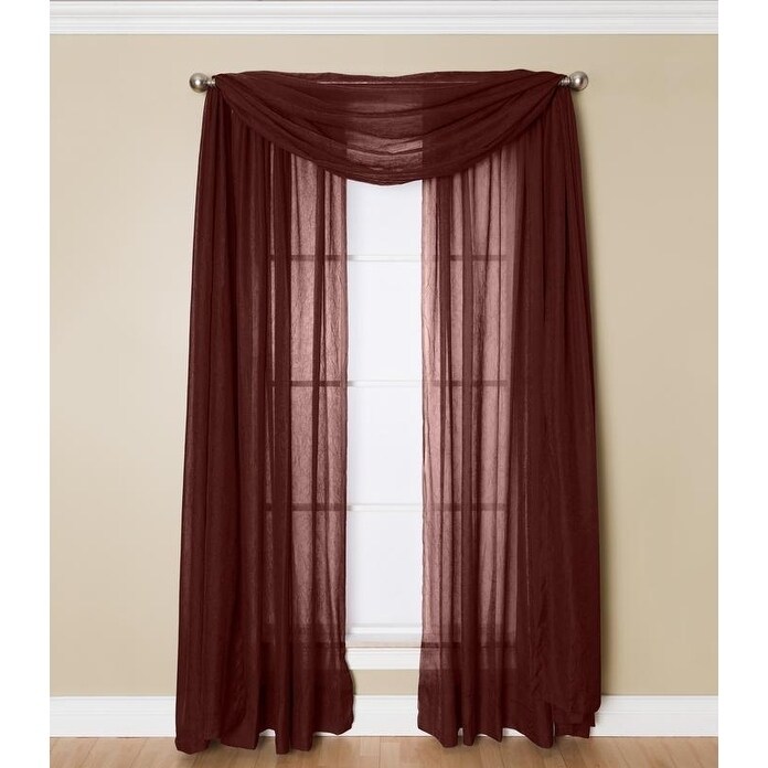Miller Curtains Preston 216-inch Sheer Window Scarf - Walmart.com