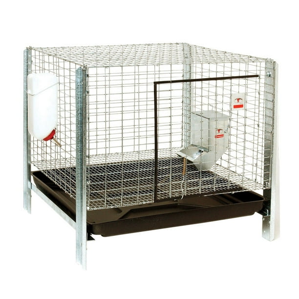Pet Lodge Metal Rabbit Hutch Kit Silver 23 in. H X 24 in. W X 24 in. D ...