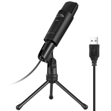Anself USB Microphone Computer PC Ommnidirectional Condenser Conference ...