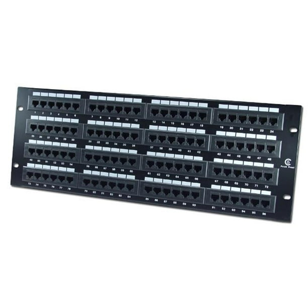 QVS C5PNL-96 96 Port CAT5 & RJ45 110 Block Patch Panel - Walmart.com ...