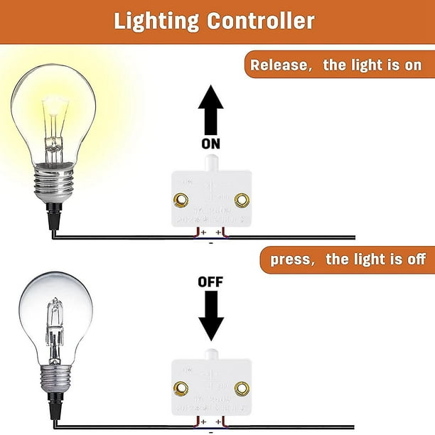 8 Pieces Cabinet Light Switch Automatic Door Contact Switch (white ...