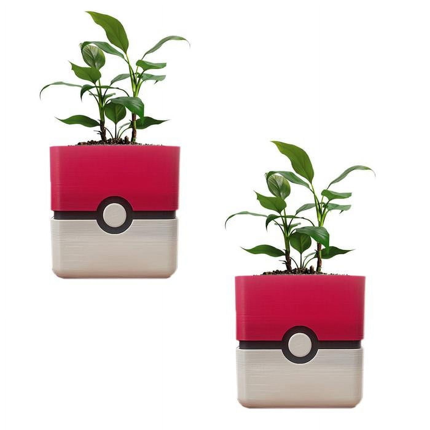 Maceta Decorativa 3D Pokémon PokeFlowy 2 Pzs 14x14x14cm Rojo Negro ...