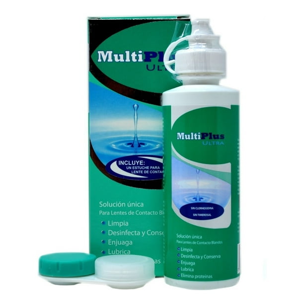 Solución multipropósito Multiplus Ultra de 120 ml para lentes de ...