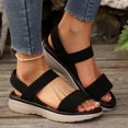 Bibifish Womens Wedge Chic Lightweight Laid-Back Open Toe Slip On Soft ...