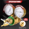 Argon Co2 Regulator, Welding Argon Gas Regulator for TIG and MIG, Dual ...