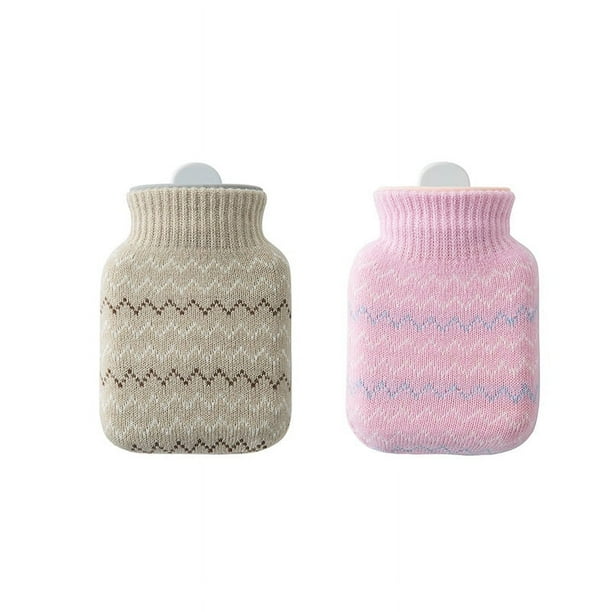 2 Pack Silicone Hot Water Bottles, Mini Microwaveable Hot Water Bottles ...