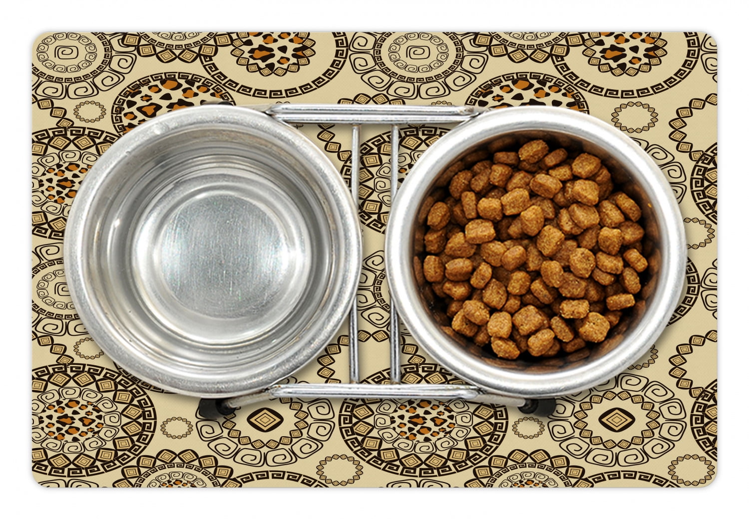 Animal Print Pet Mat for Food and Water, Safari Pattern Cheetah Skin ...