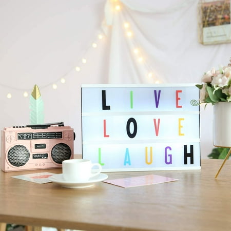 Cinema Light Box with 196 Letters Numbers and Symbols Light up Box A4 ...