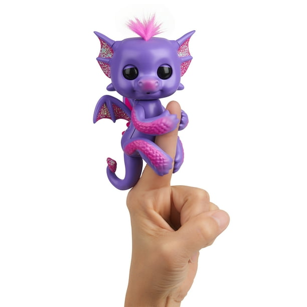 Fingerlings - Glitter Dragon - Kaylin (Purple with Pink) - Interactive ...