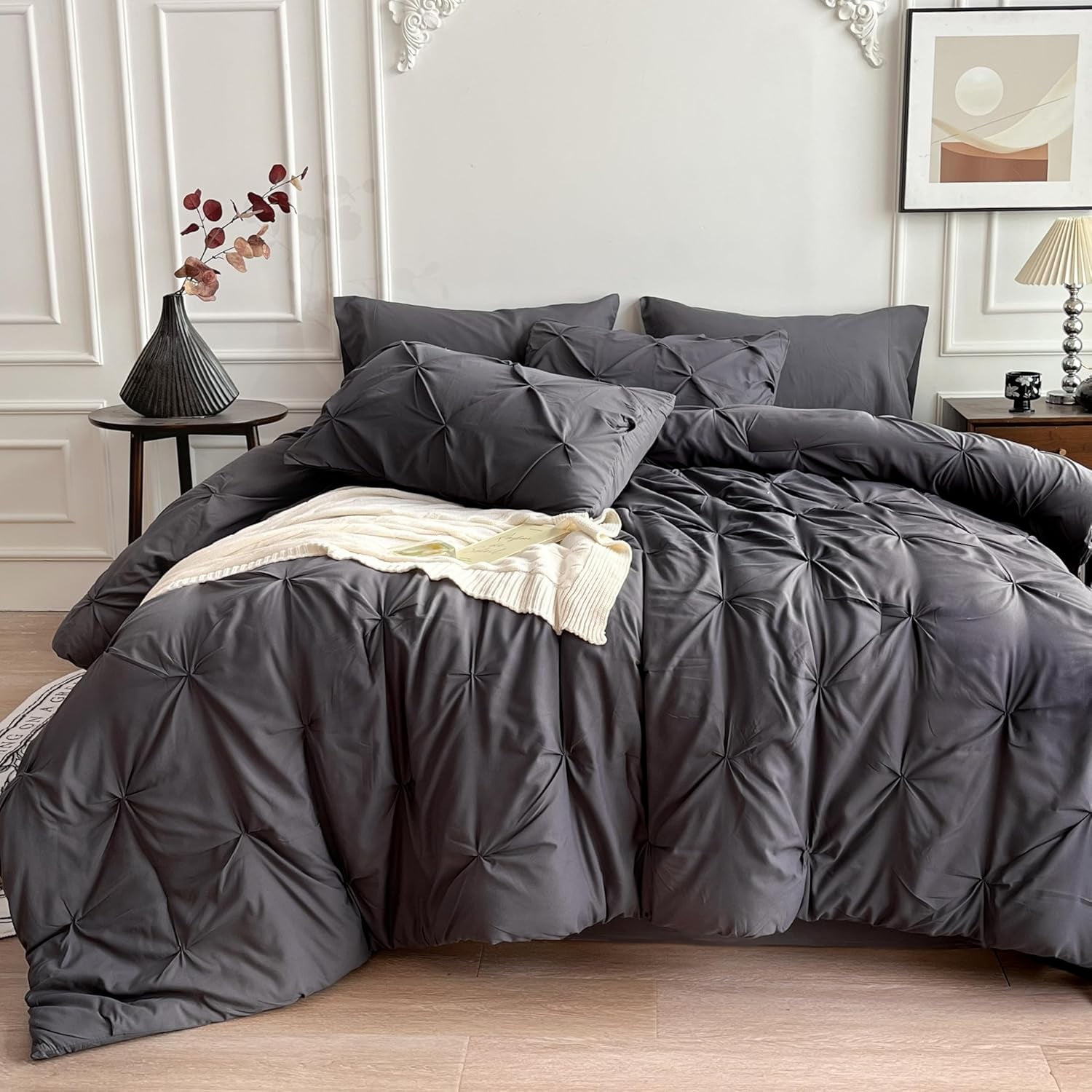 Click here for Unbranded Queen Comforter Set 7 Pieces Pinch Pleat... prices