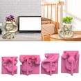 4Pcs Girl Concrete Silicone Flowerpot Clay Cement Mold Home Garden ...