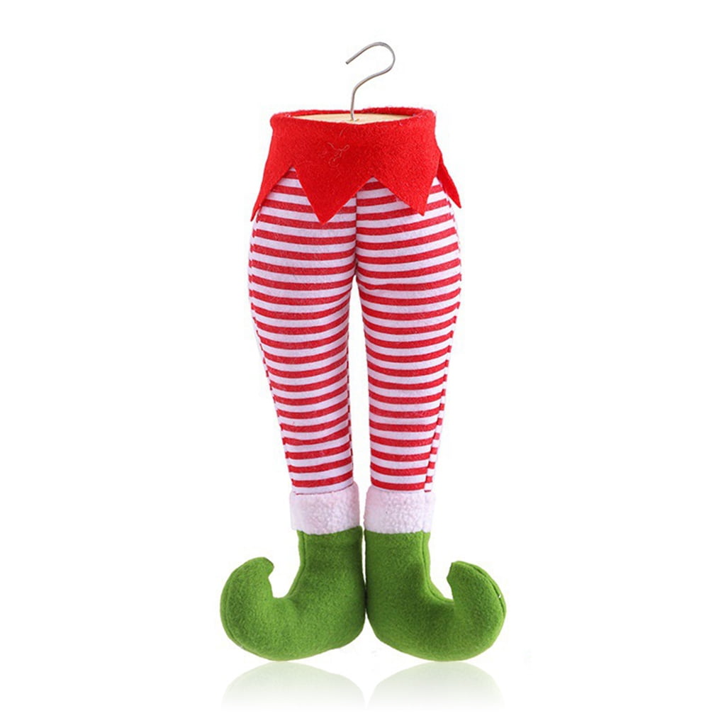 Tssuoun Christmas Hanging Room Cartoon Ornament Soft Stuffed Legs Decor ...