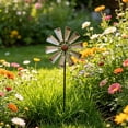 2026 New Rustproof Metal Garden Windmill, Wind Powered Rotating ...