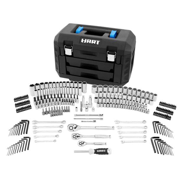 HART Multiple Drive 270-Piece Mechanics Tool Set, Chrome Finish ...